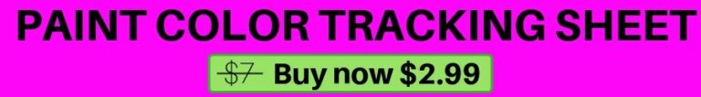 Paint Color Tracking Sheet - The Flooring Girl
